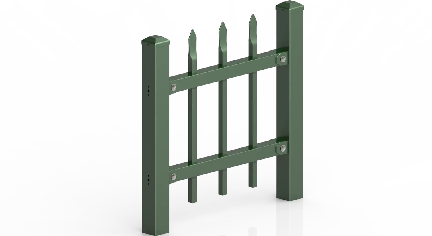 FR Square Tube Fence/Railing Panels &Square Post C - Command Fencing ...